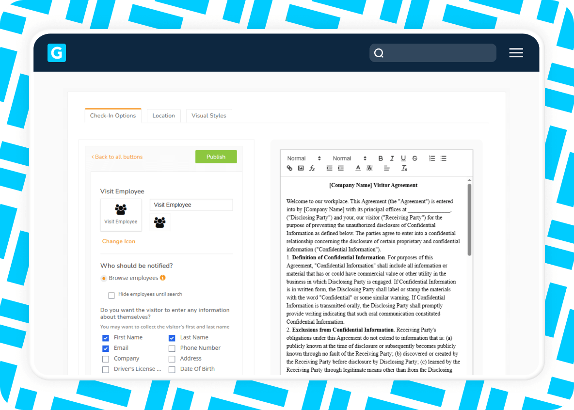Visitor NDA Signing | Digital Signatures with | Greetly